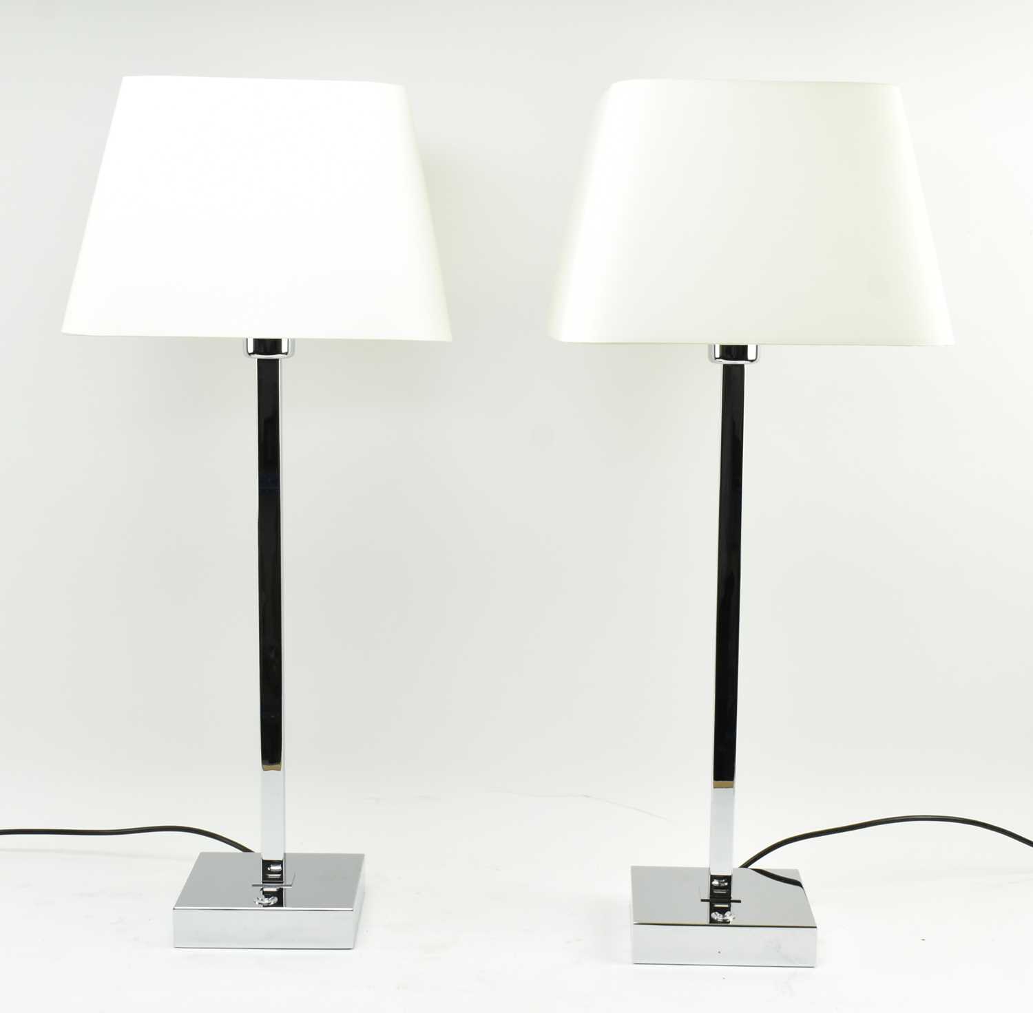 Lot 495 - CHELSOM - PAIR OF VINTAGE CHROME SQUARED