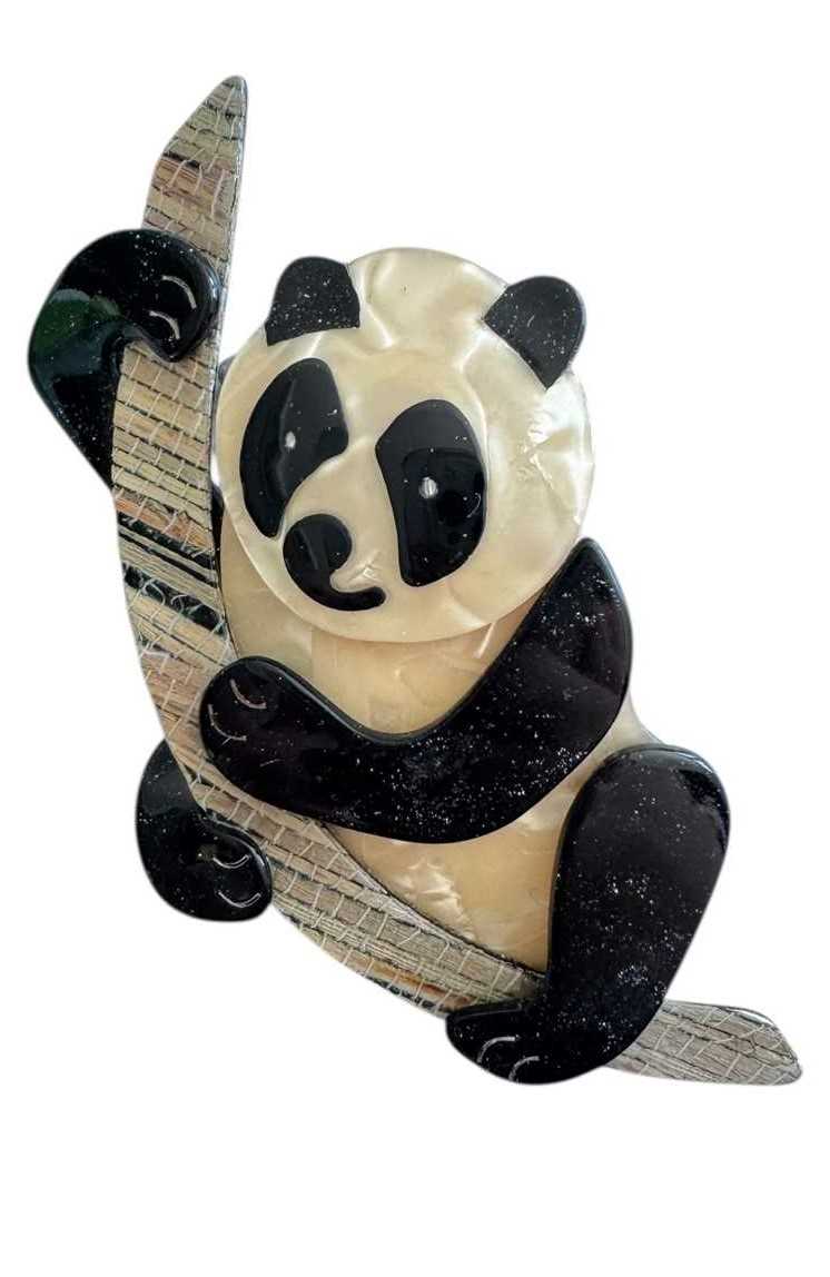 Lot 255 - LEA STEIN CELLULOID PANDA BROOCH