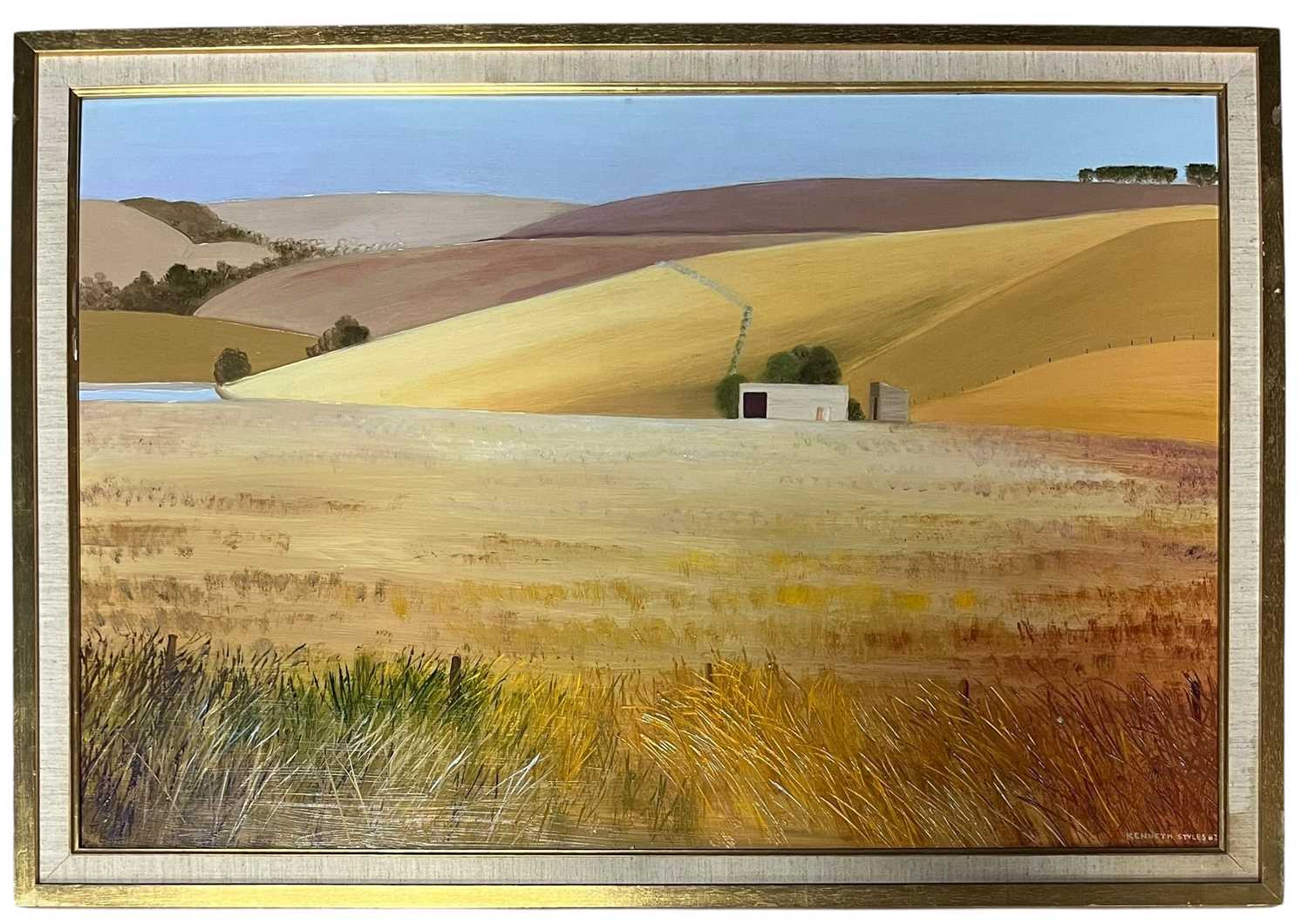 Lot 18 - KENNETH STYLES - 1982 OIL ON PANEL LANDSCAPE